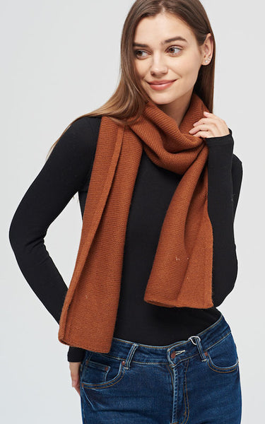 Rib Scarf, rust - Bergstrom Originals